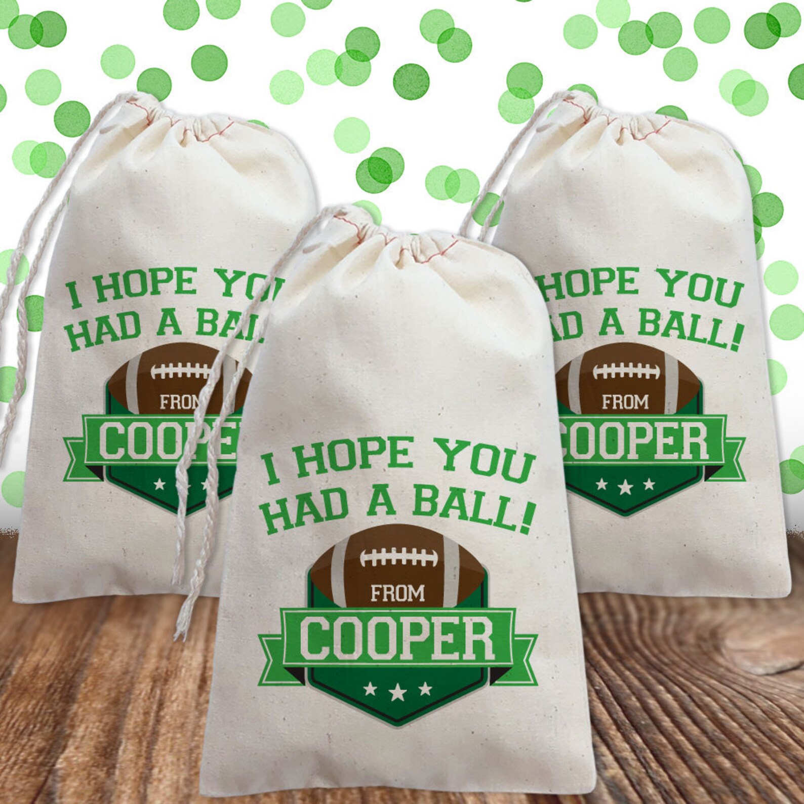 Football Party Favor Gift Bags | Etsy