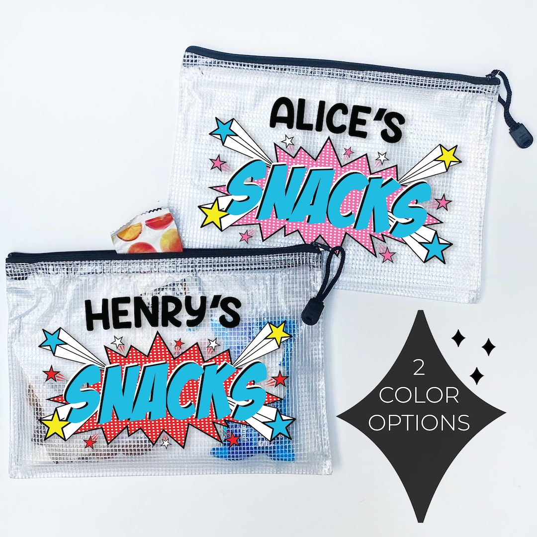 Personalized Comic Book Snack Pouch: Reusable Kids Travel Bag - Etsy