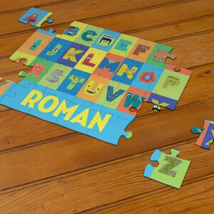 Monster Girl Alphabet Puzzle, Monster Birthday Party Favor ...