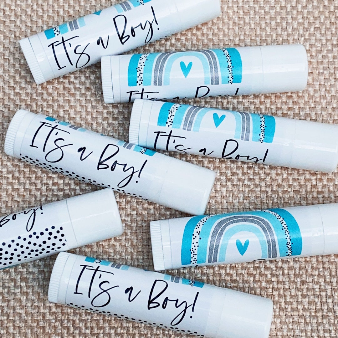 It's a Boy Lip Balm: Blue Rainbow Baby Shower Favors - Etsy