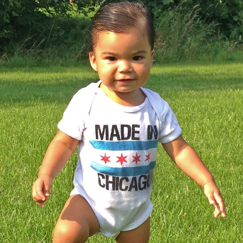 Chicago Flag Bodysuit Chicago Baby Shirt Made In Chicago | Etsy