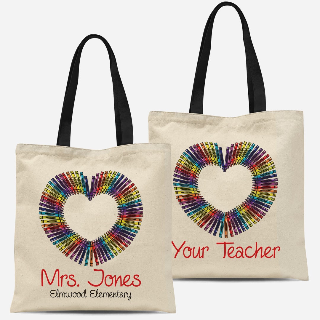 End of Year Teacher Gifts From Student/class, Personalized Teacher Tote ...