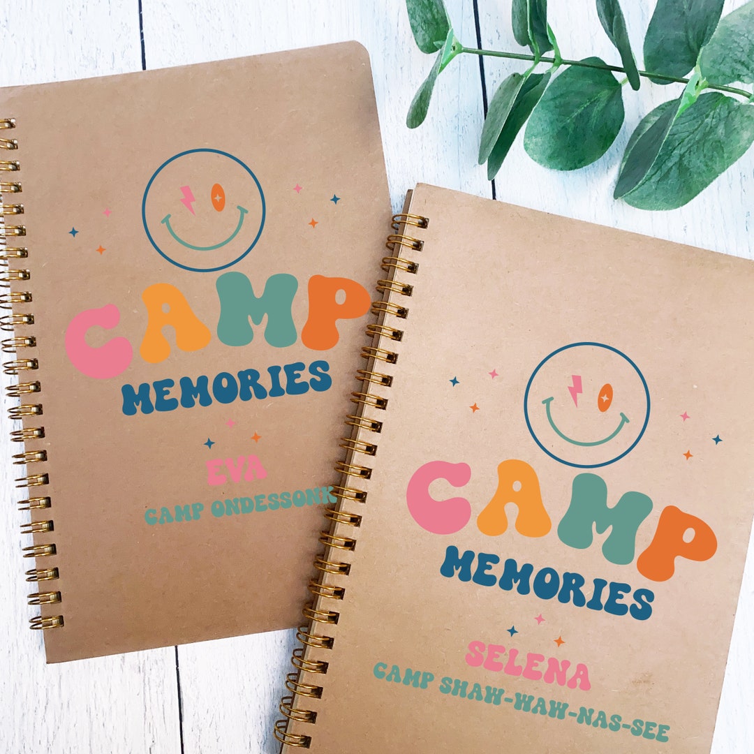 Personalized Camp Memories Notebook: Retro Smiley Face Journal - Etsy