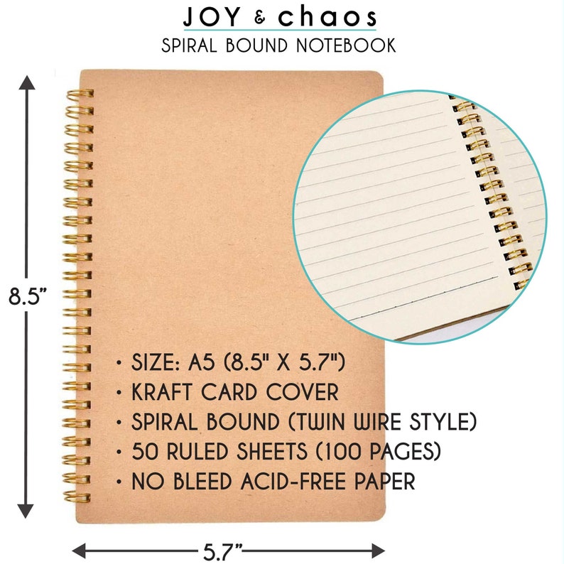 Personalized Kids Notebook: Monogram Initial, Spiral Bound - Etsy