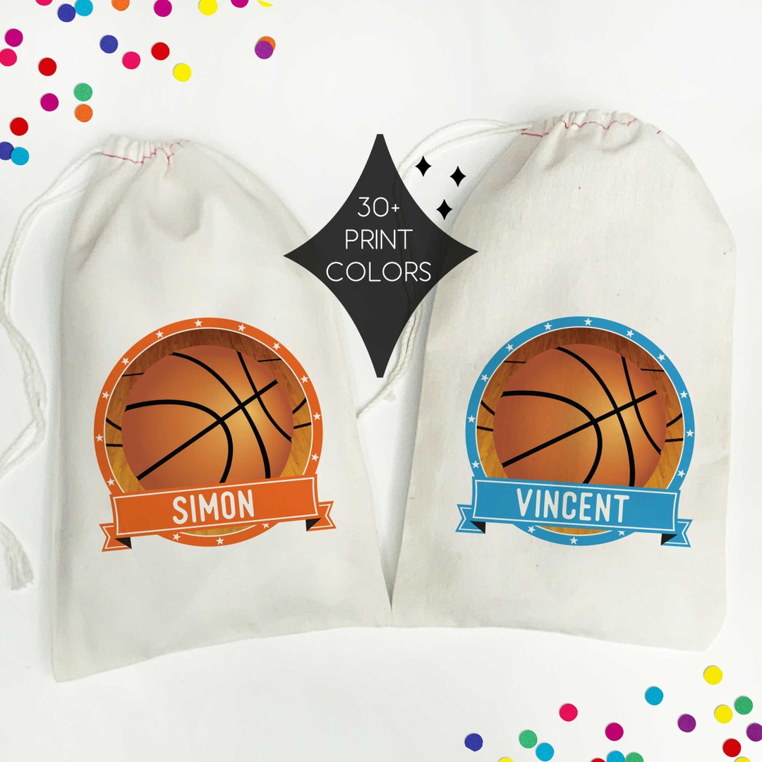 Basketball Birthday Party Favor Bags - Basketball Favors - Personalized ...