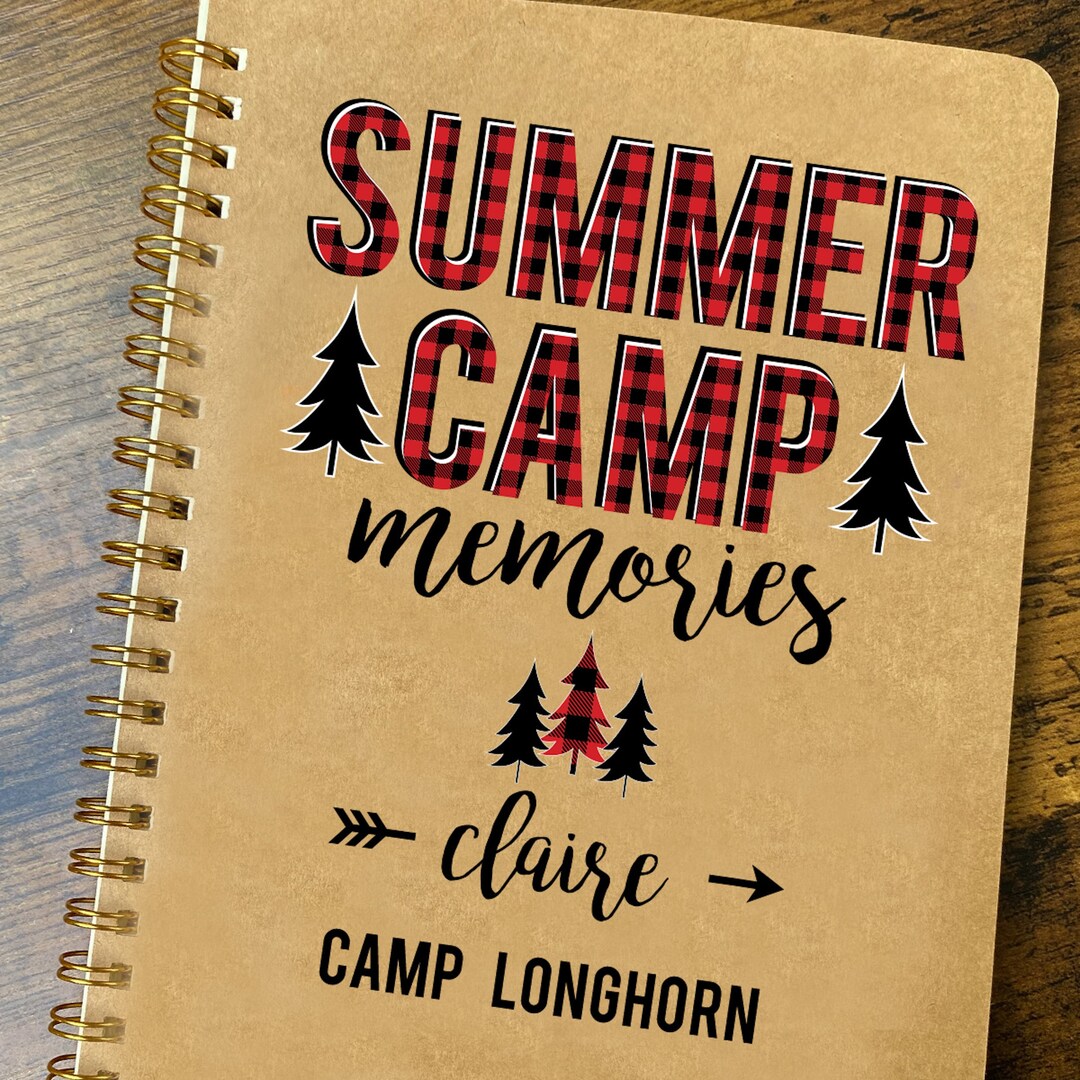 Personalized Camp Journal: Red Plaid Summer Camp Memories Notebook - Etsy