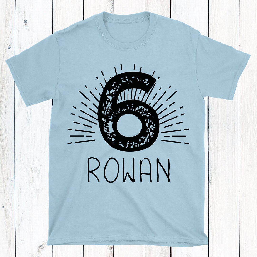 Sixth Birthday Boy Shirt: Personalized Number 6 Outfit - Etsy