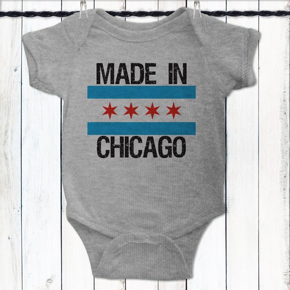 Chicago Flag Bodysuit Chicago Baby Shirt Made In Chicago | Etsy