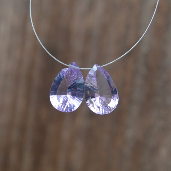 Rose De France Amethyst Pan Cut Fancy Faceted Briolette - Etsy