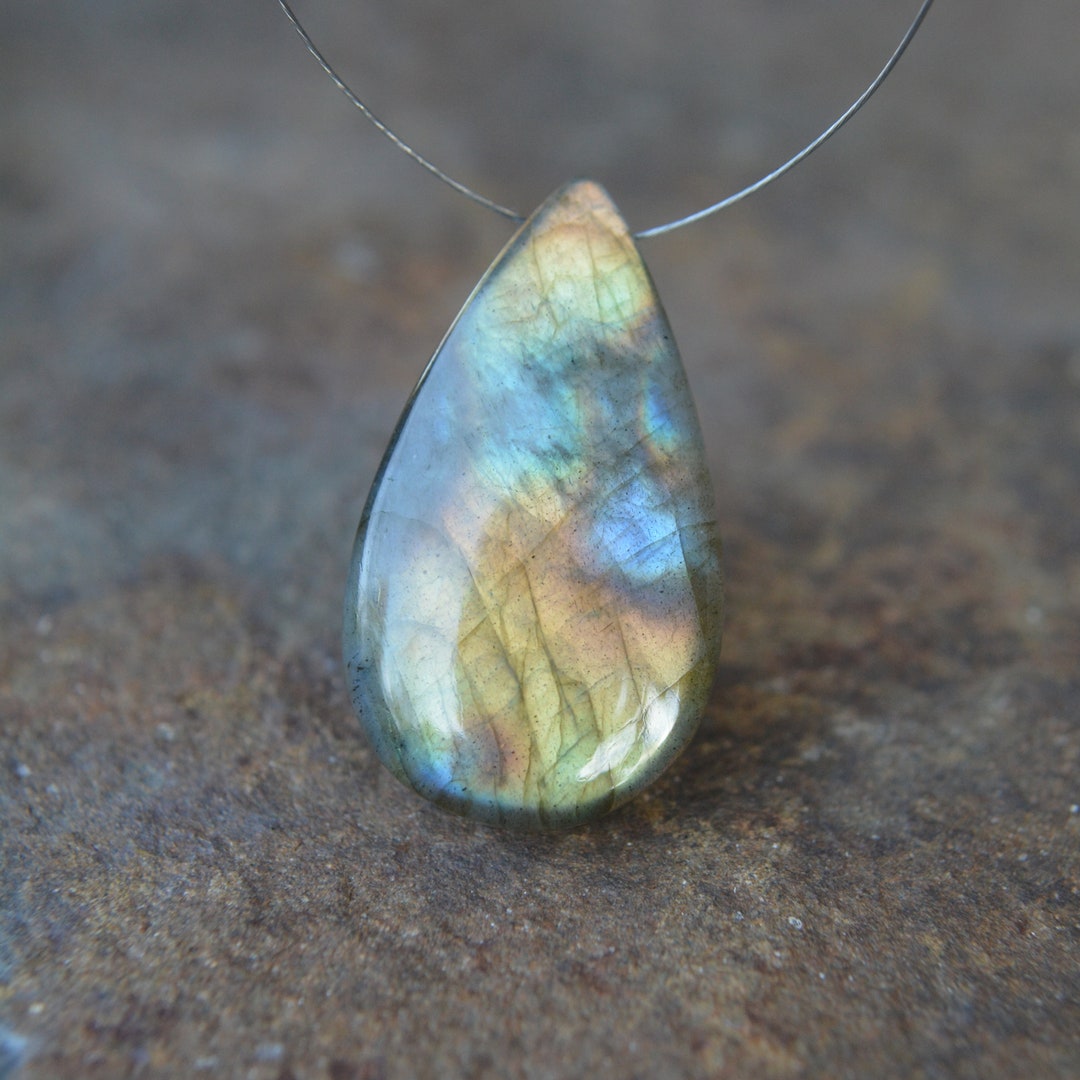 Spectrolite Teardrop Shape Pendant Bead Labradorite - Etsy