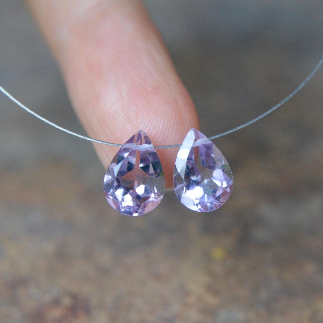 Rose De France Amethyst Pan Cut Briolettes February Birthstone - Etsy