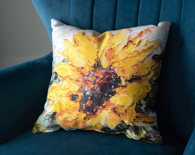 Sunflower Pillow Cover Patio Sunflower Decor Flower Pillow Outdoor ...
