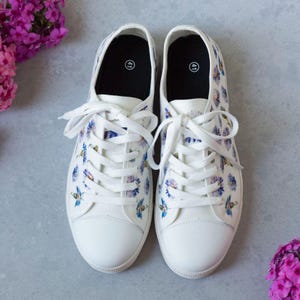 Floral Sneaker With Flower Pattern Shoe September Birth Flower Gift ...