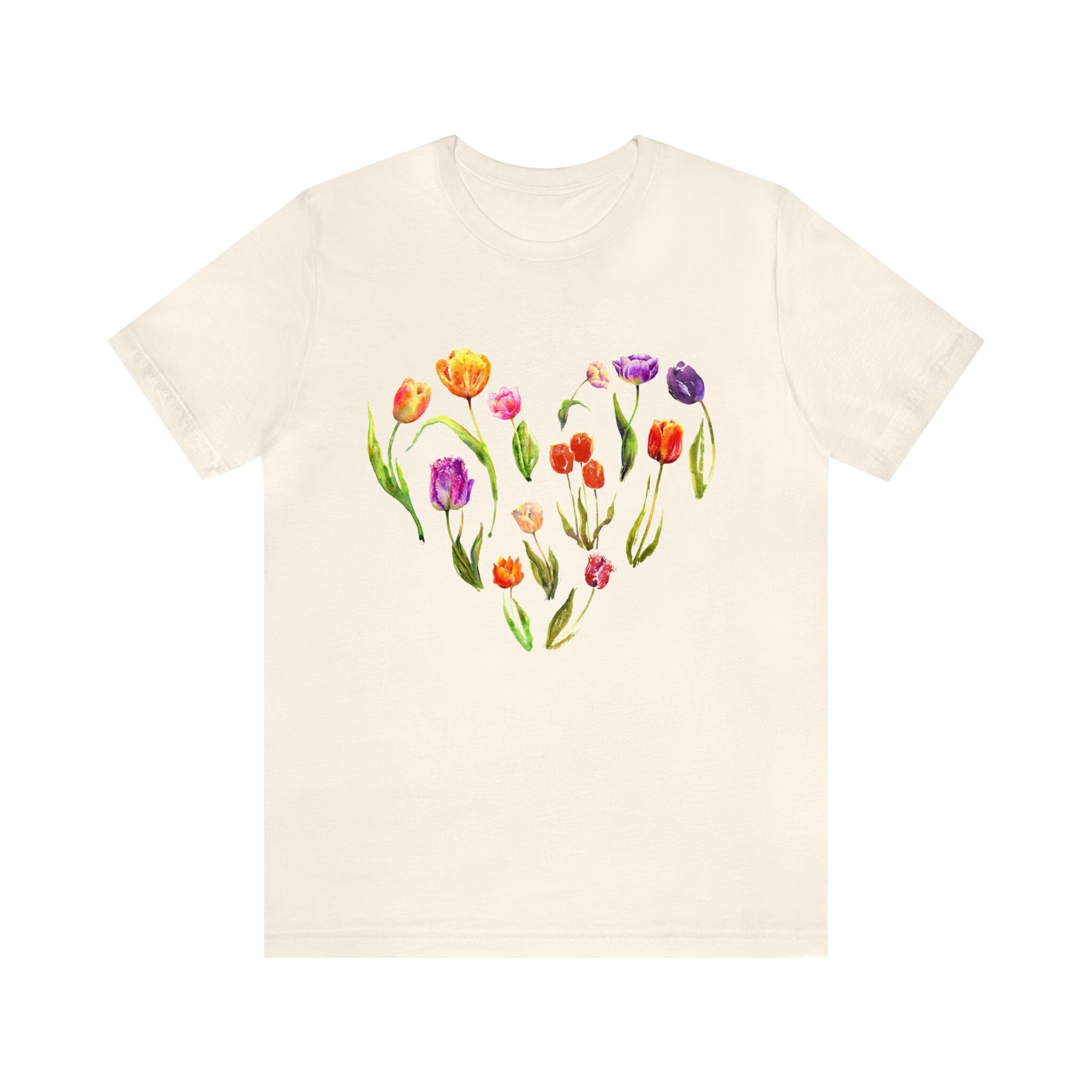 Floral Tshirt Women Tulip Shirt With Tulip Flower Oversized Shirt ...