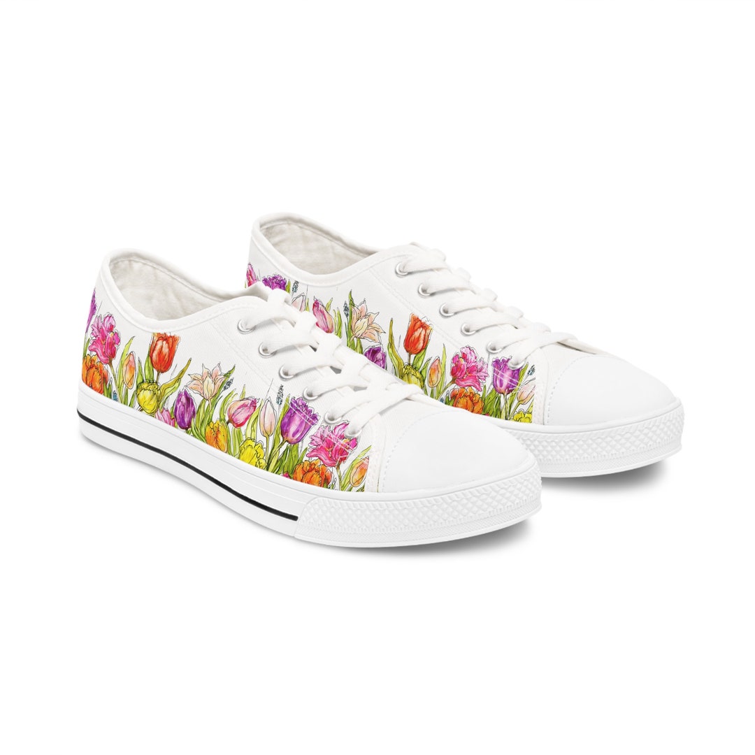 Tulip Shoe Floral Sneaker Womens Floral Shoe for Women Garden Gift ...