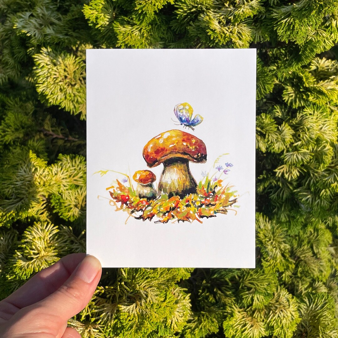 Mushroom Greeting Card Shroom Greeting Card Blank Mushroom - Etsy