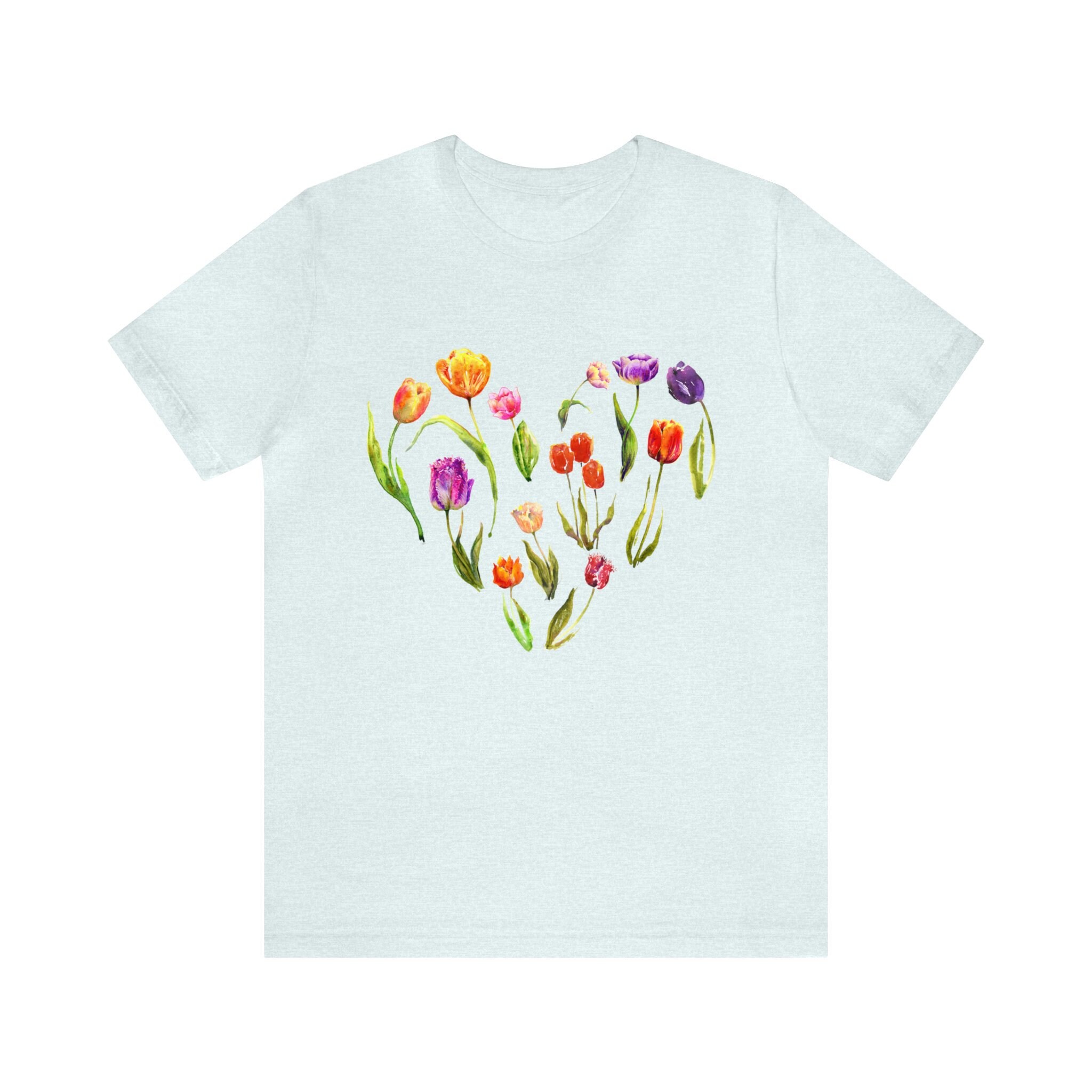 Floral Tshirt Women Tulip Shirt With Tulip Flower Oversized Shirt ...