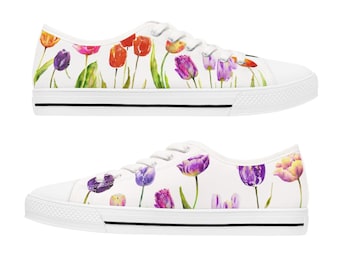 Women Tulip Shoe Floral Sneaker Tulip Sneaker Womens Flower Fan Gift ...