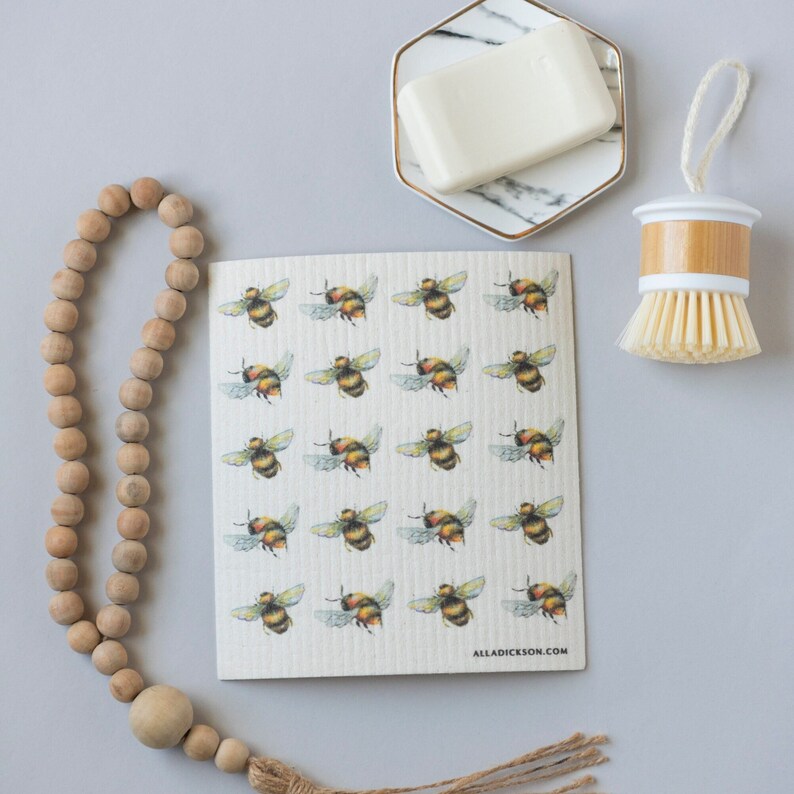Bee Dish Towels Christmas Dish Cloth Bee Gifts Kitchen Decor Bee Kitchen Gift Bee Kitchen Items ...