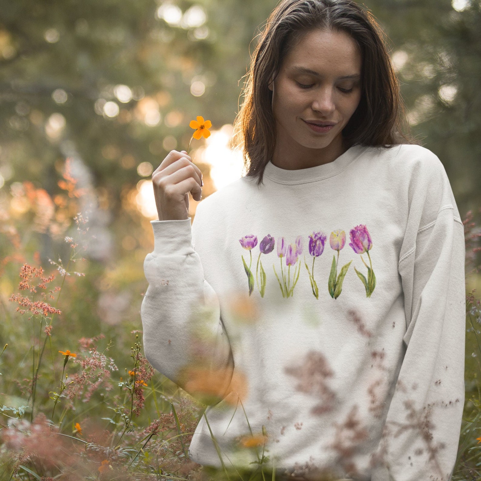 Tulips Crewneck Sweatshirt Tulip Sweater Tulip Sweatshirt Tulips Shirt ...