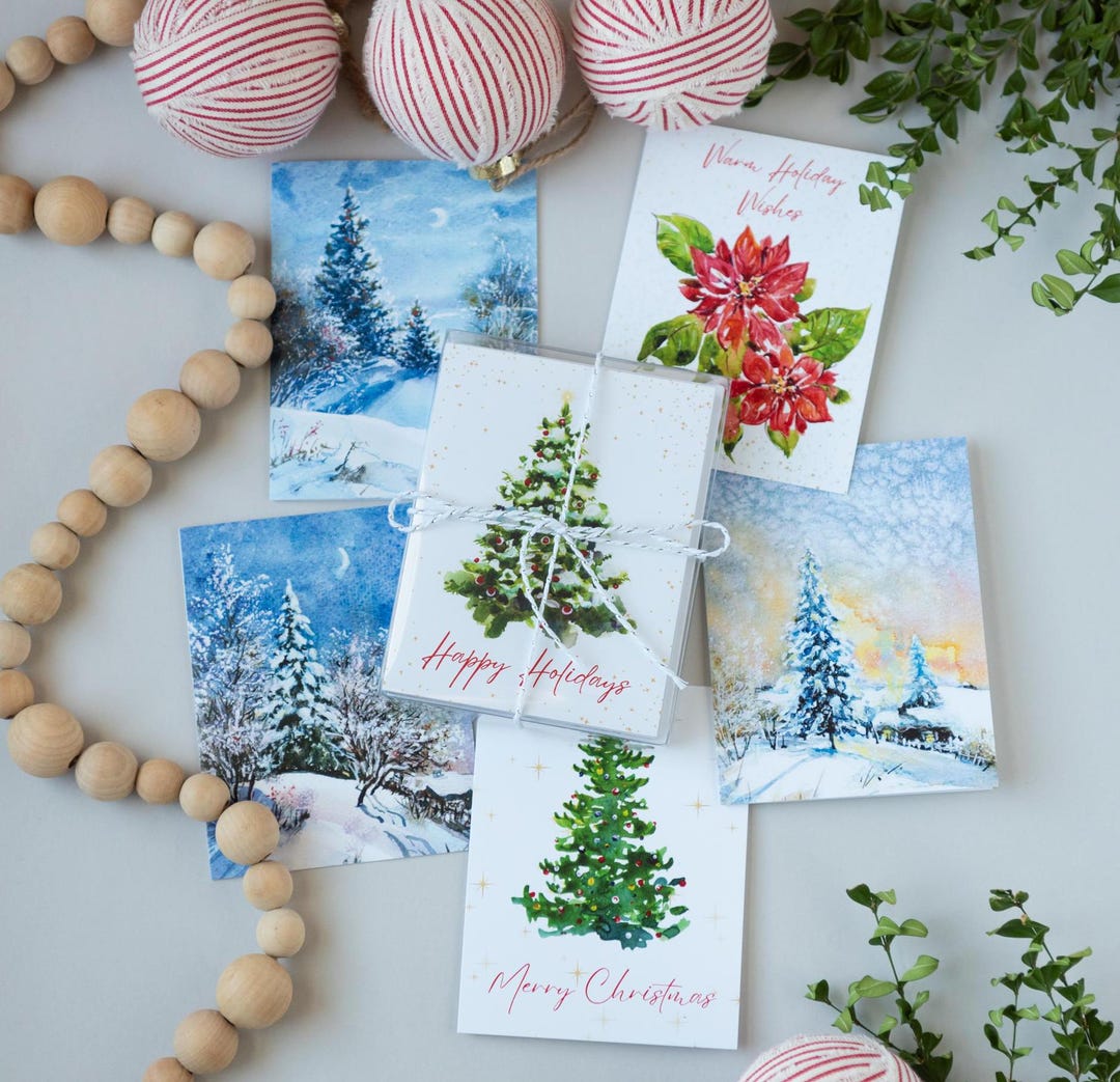 Holiday Greeting Cards for Christmas Greeting Cards Boxed Holiday Card ...