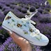 Womens Bee Shoe Floral Sneaker Pollinator Shoe Wildflower Bumble Bee ...
