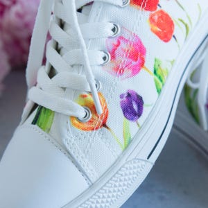 Women Tulip Shoe Floral Sneaker Tulip Sneaker Womens Flower Fan Gift ...