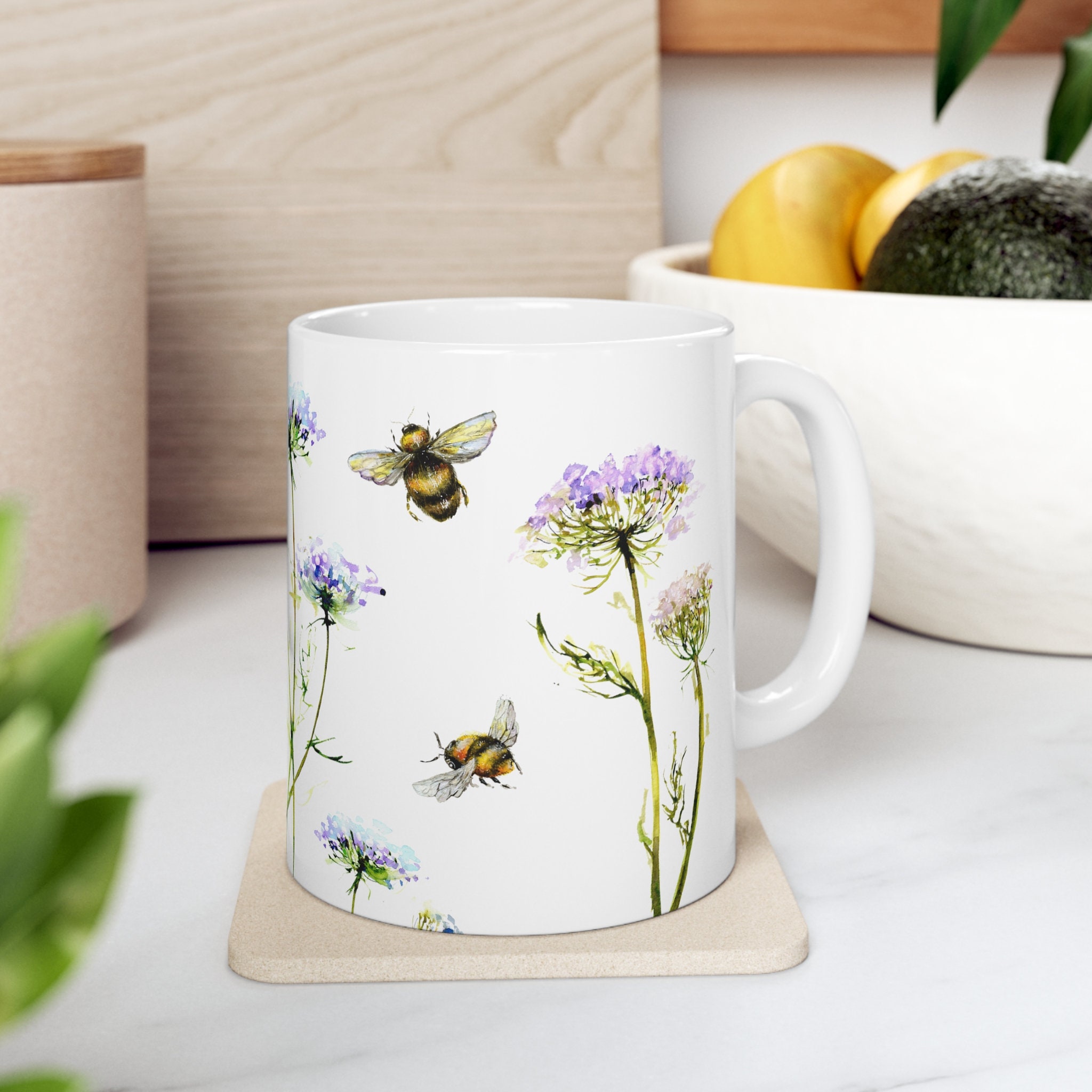 Bee Mug Ceramic Bee Ceramic Mug Bee Coffee Mug for Her Bumble Bee Mug ...