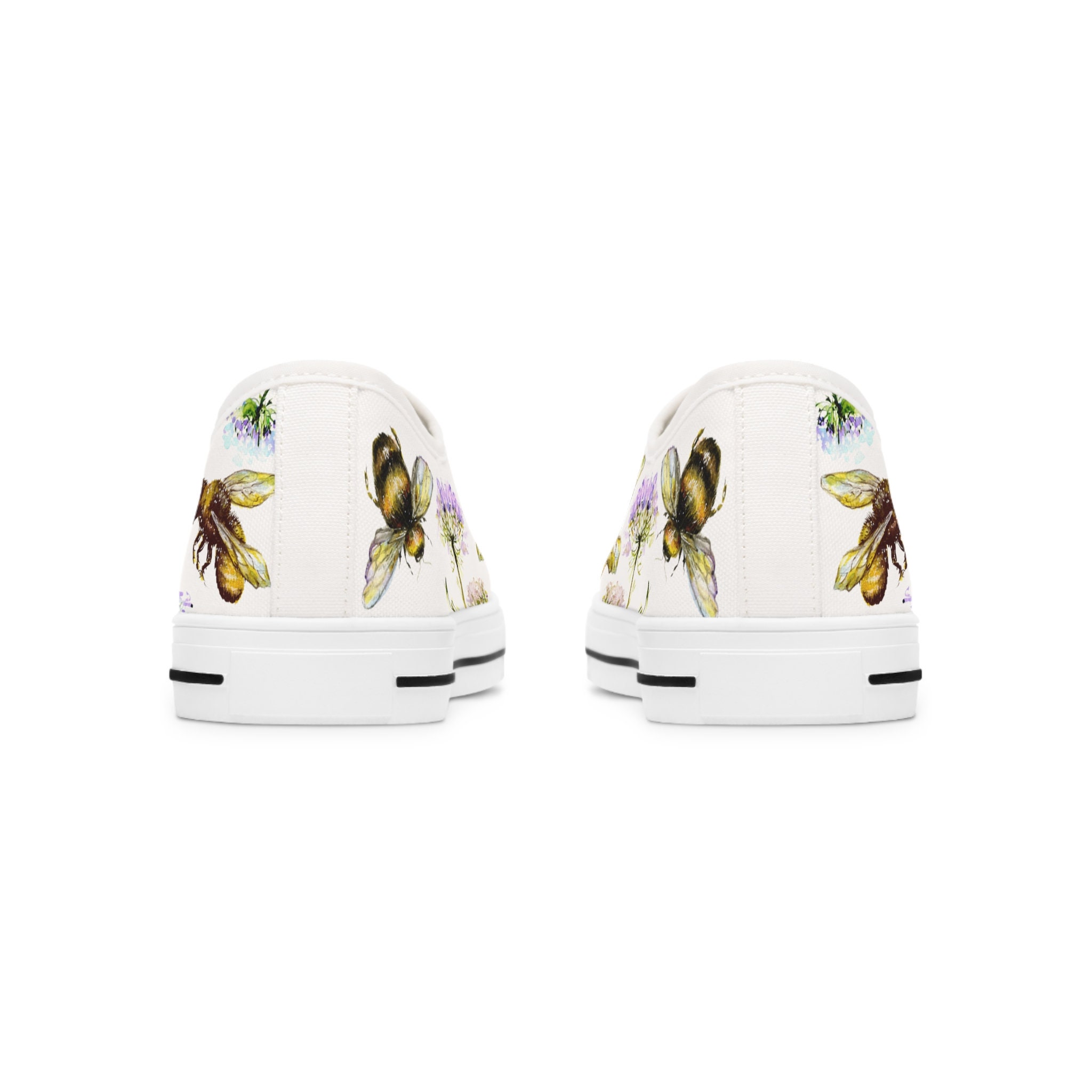 Womens Bee Shoe Floral Sneaker Pollinator Shoe Wildflower Bumble Bee ...