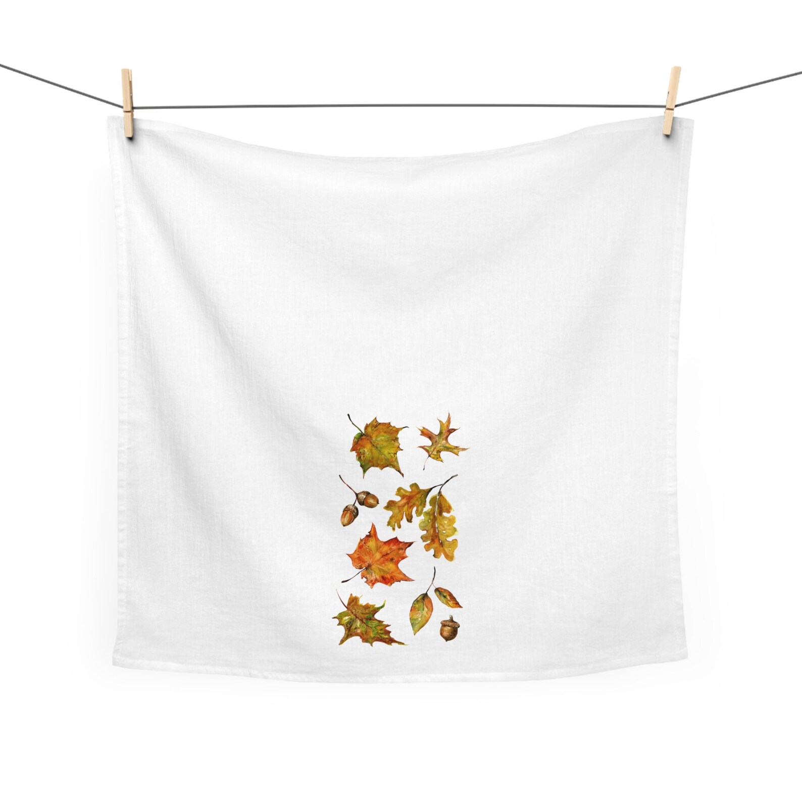 Autumn Leaves Hand Towel Fall Foliage Kitchen Towel Leaves Tea Towel ...