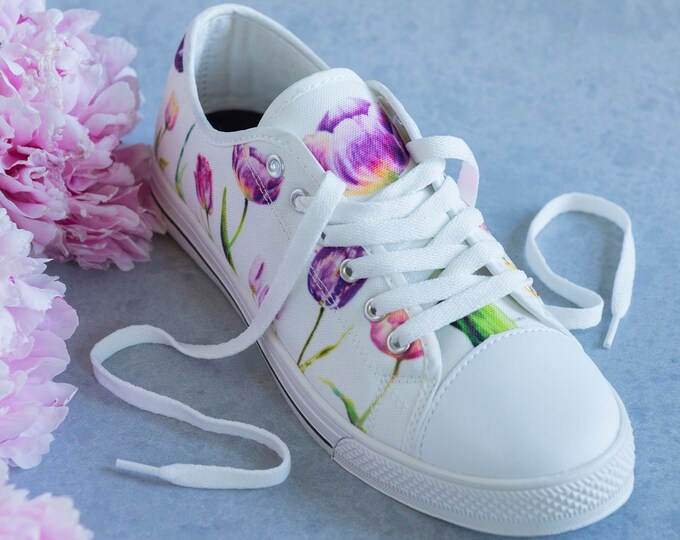 Flower Sneaker Flower Shoe Gift Floral Shoe Womens Sneaker Flower ...