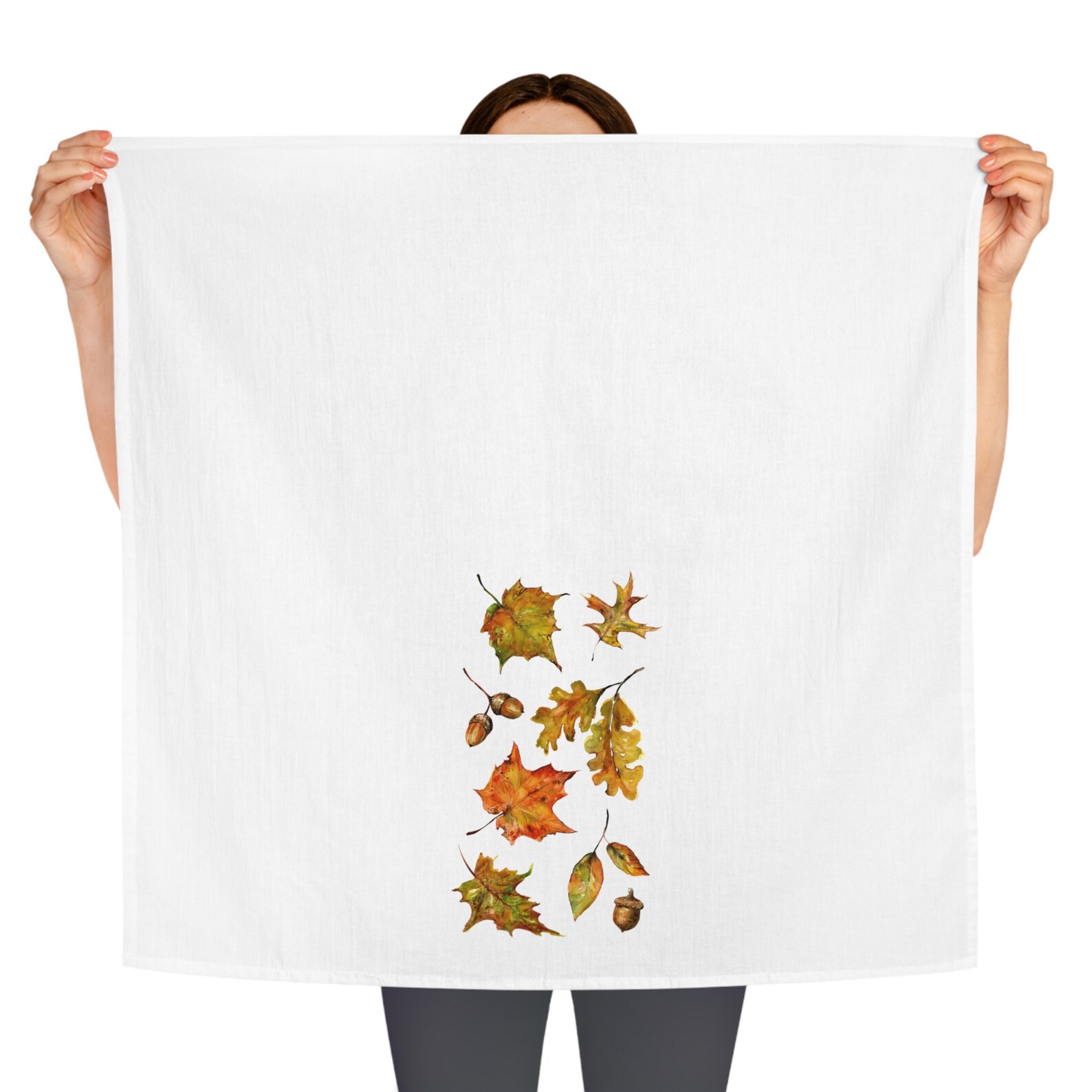 Autumn Leaves Hand Towel Fall Foliage Kitchen Towel Leaves Tea Towel ...