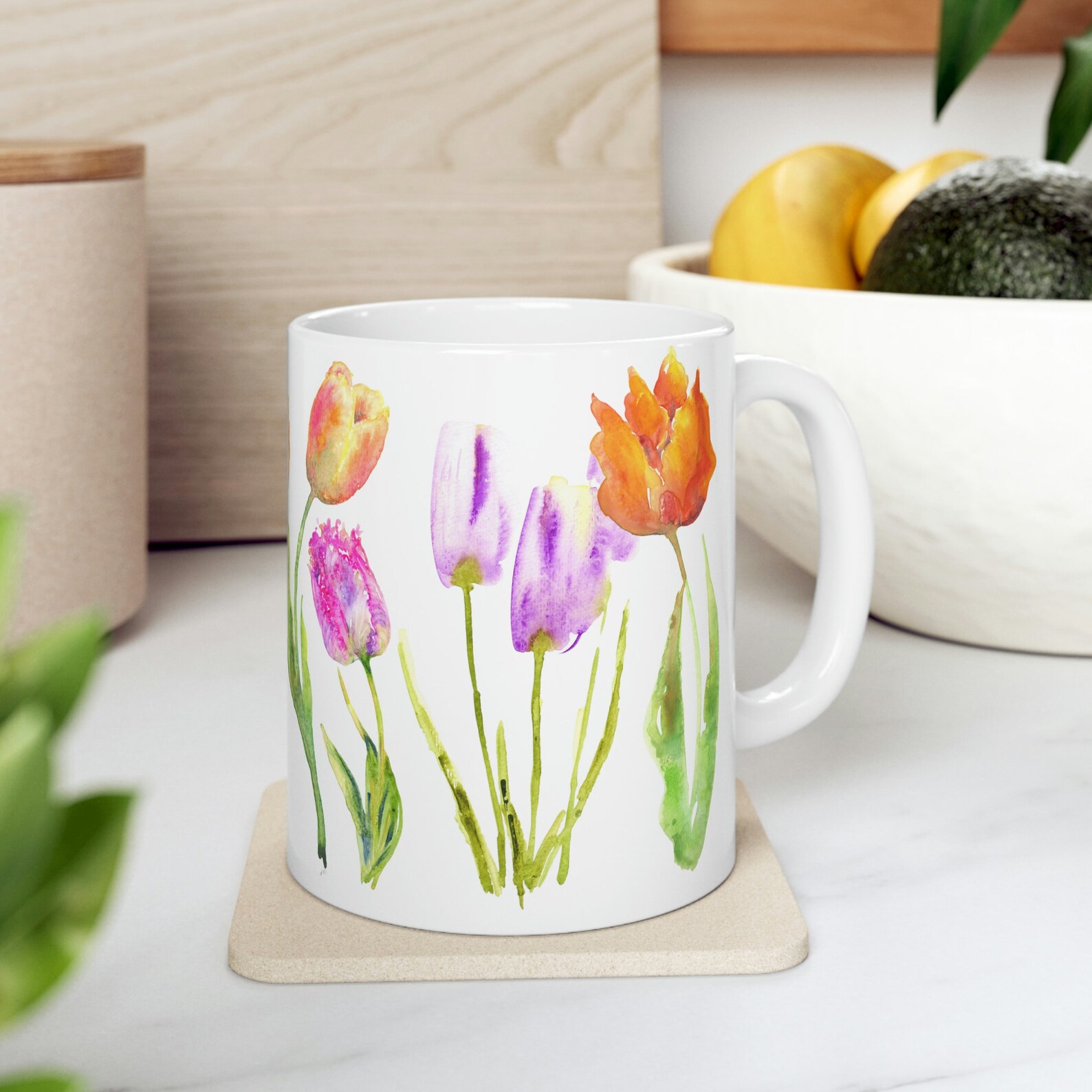 Tulip Mug Tulip Gift for Her Gardener Mug Gift Tulip Ceramic Mug Gift ...