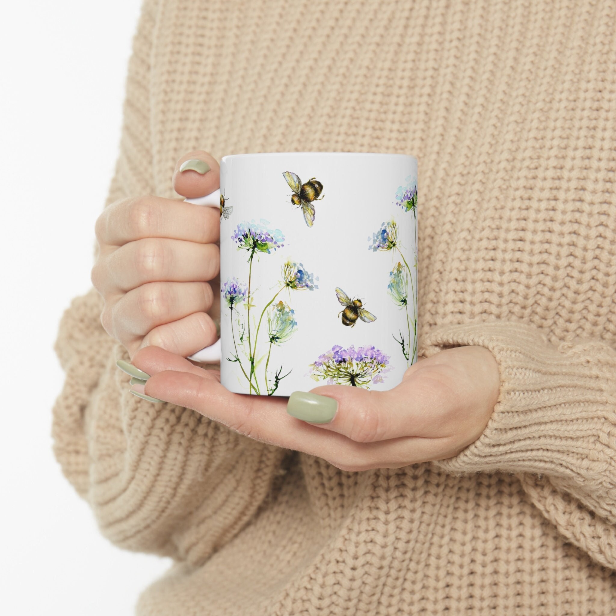 Bee Mug Ceramic Bee Ceramic Mug Bee Coffee Mug for Her Bumble Bee Mug ...