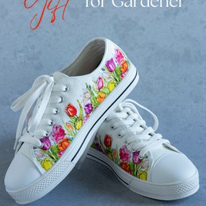 Flower Shoe Floral Sneaker Womens Floral Shoe for Women Garden Gift ...