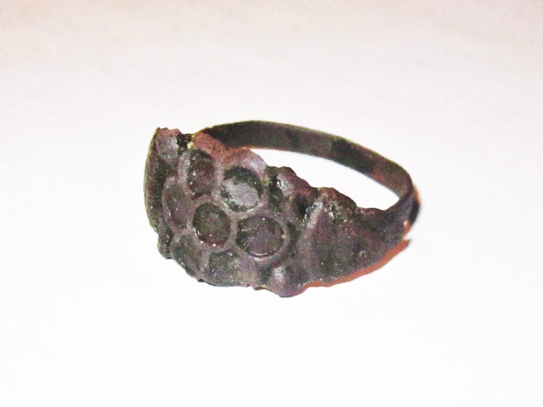 Late Medieval Ring With Floral Design From Western Europe From the 15th ...