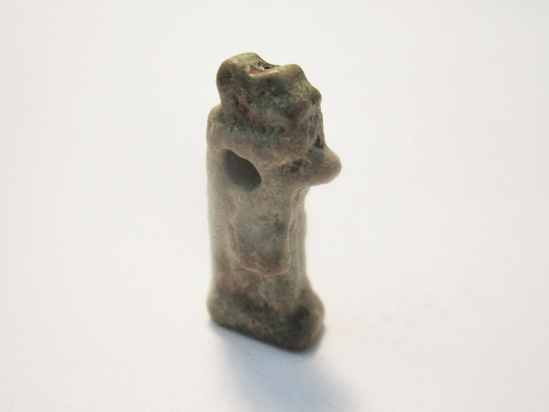 Ancient Egyptian Hathor Standing Amulet Faienced Paste Late Period 664 ...