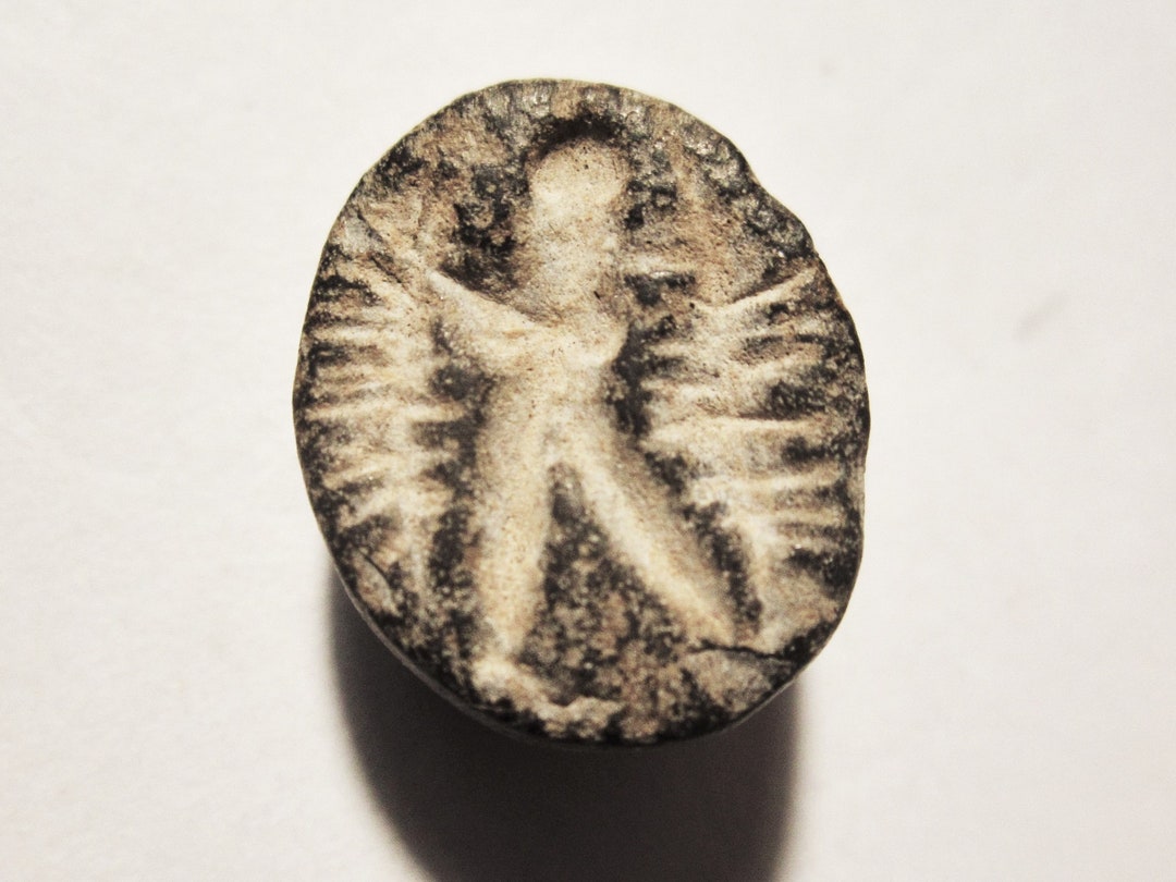 Ancient Egyptian Scaraboid Amulet Hieroglyph of Striding Figure Middle ...