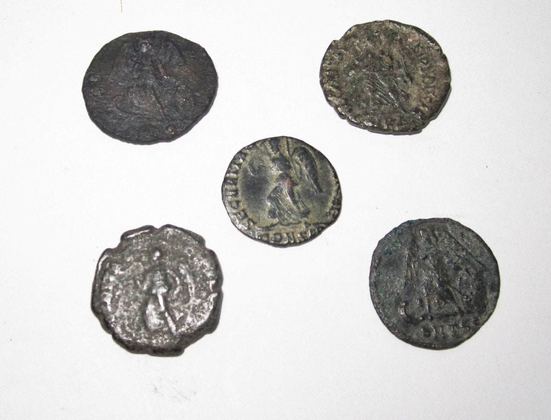 One (1) Winged Victory Commemorative Issue Roman Coin Most 330-346 AD ...