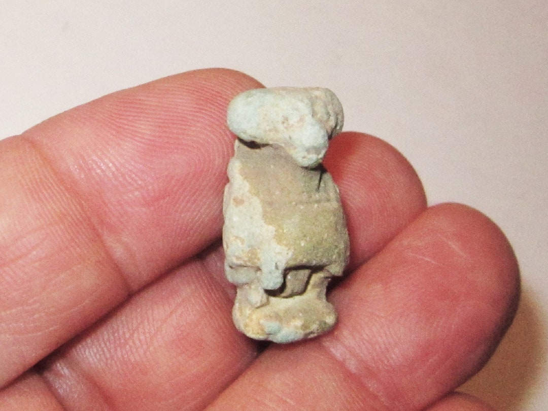 Ancient Egyptian Sitting Baboon Amulet Faienced Paste Late Period 600 ...