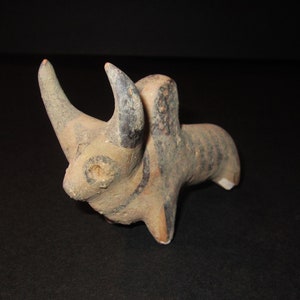 Indus Valley Harrapa Mohenjo Daro Large Terracotta Bichrome Zebu Bull ...