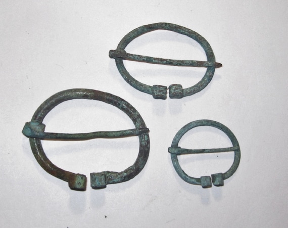 3 Viking Penannular Omega Fibula Large Bronze Norse Brooches | Etsy