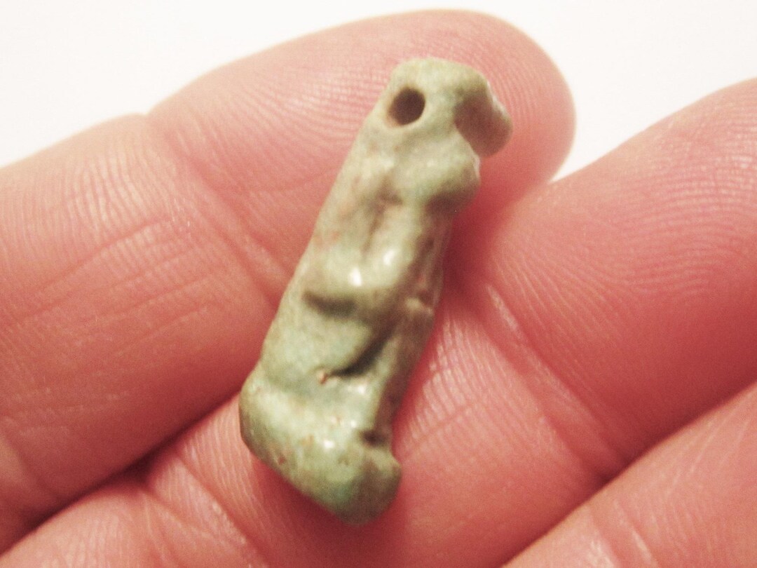 Ancient Egyptian Thoth Amulet Faienced Paste Late Period 600 300 BC ...