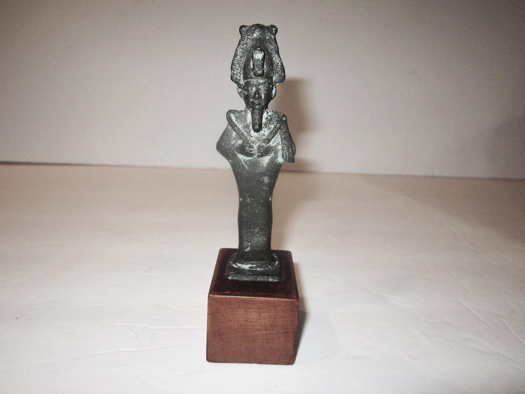 Egyptian Bronze Standing Osiris Amulet God of the Underworld Loss Wax ...