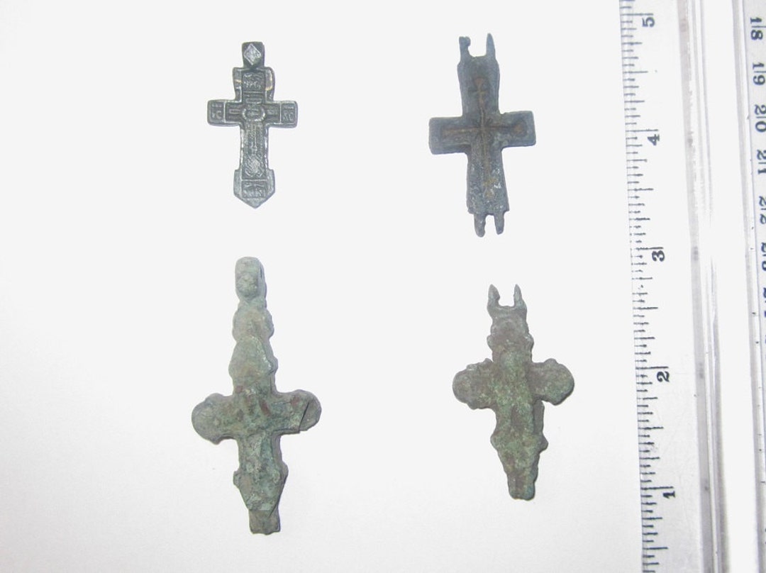 Authentic Byzantine Russian Orthodox Bronze Crosses Some Reliquaries ...