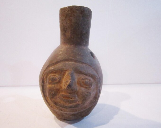 Authentic Inca Ceramic Face Juglet From Peru 1100 Through 1530 AD - Etsy