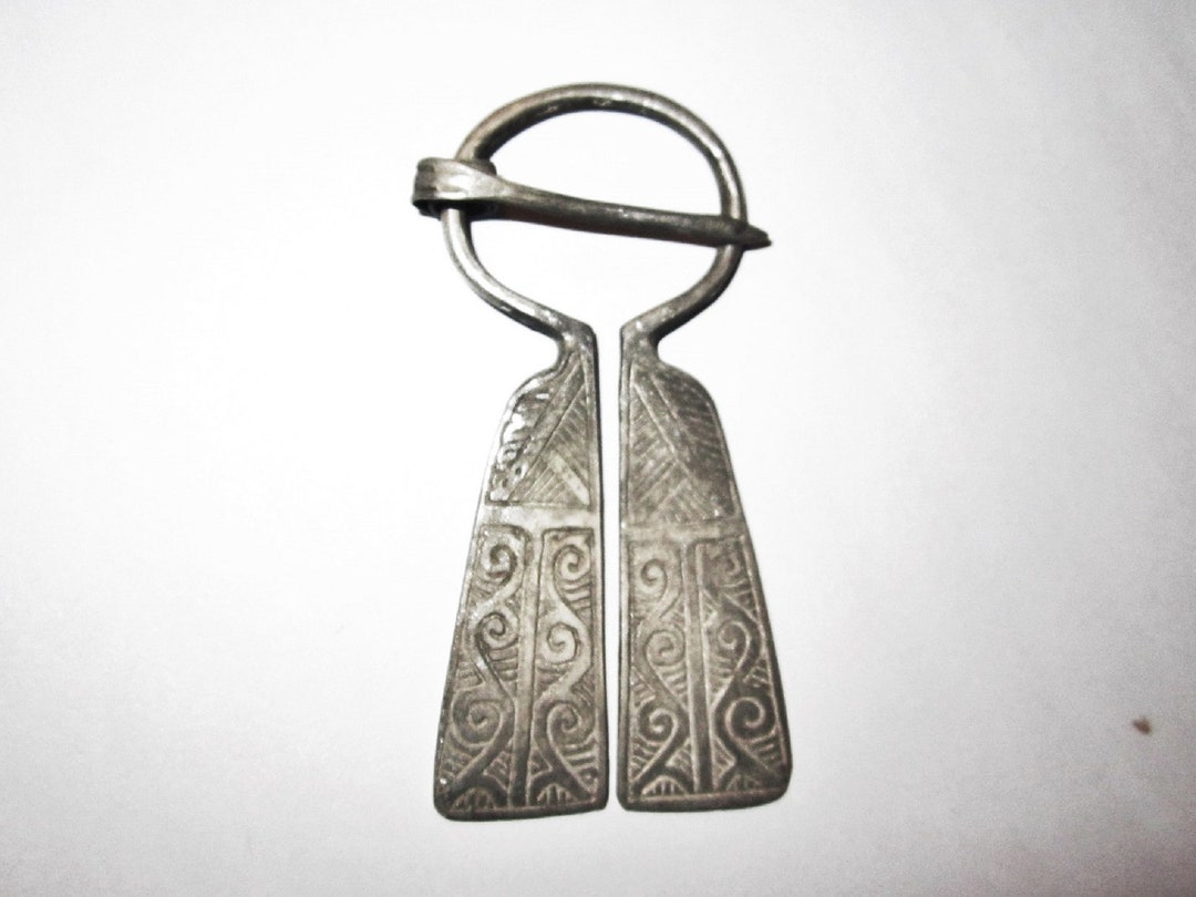 VIKING Silver Omega Penannular Goose Foot Hand Etched Fibula From Lake ...