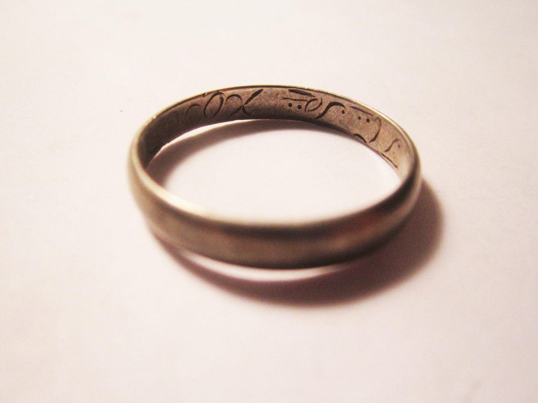 Authentic Medieval Inscribed Wedding Band Silver Size 12, C. 1200 ...