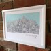 Doncaster Town Skyline A4 Print, Illustrated Signed Print, Hand Drawn ...