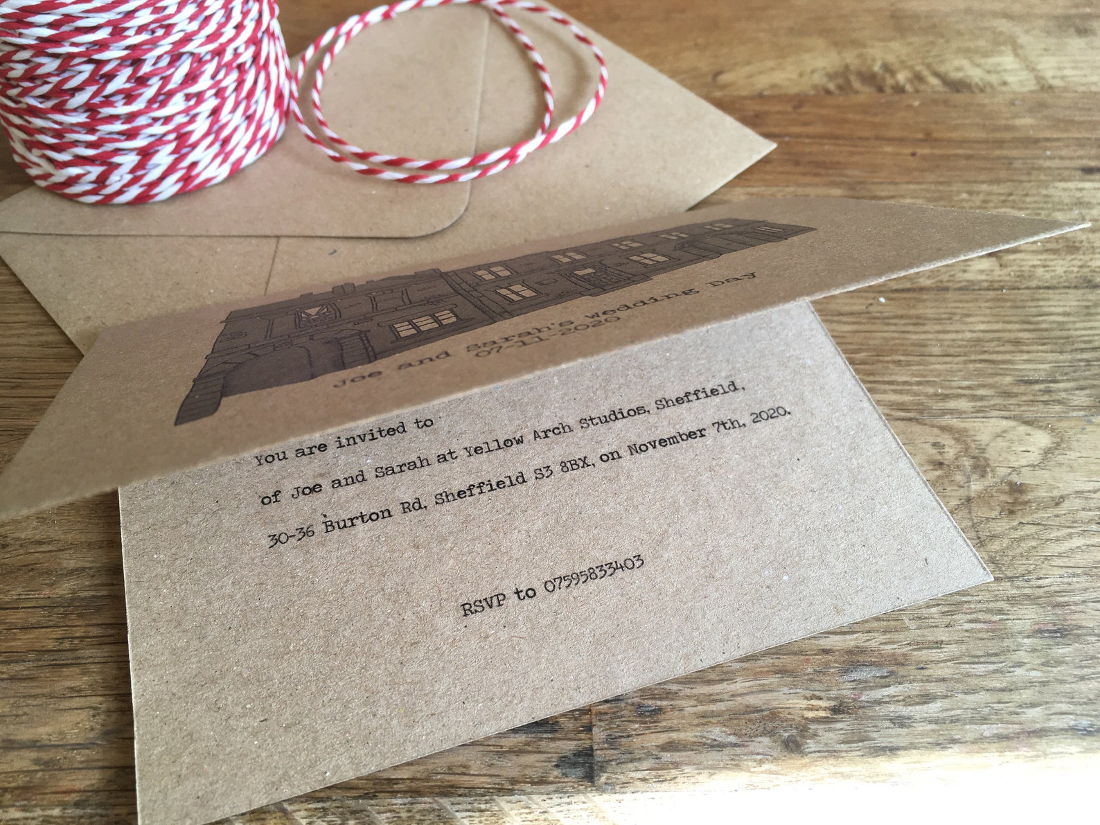 Wedding Invitation Sample Hand Drawn Illustrated , Unique, Quirky ...